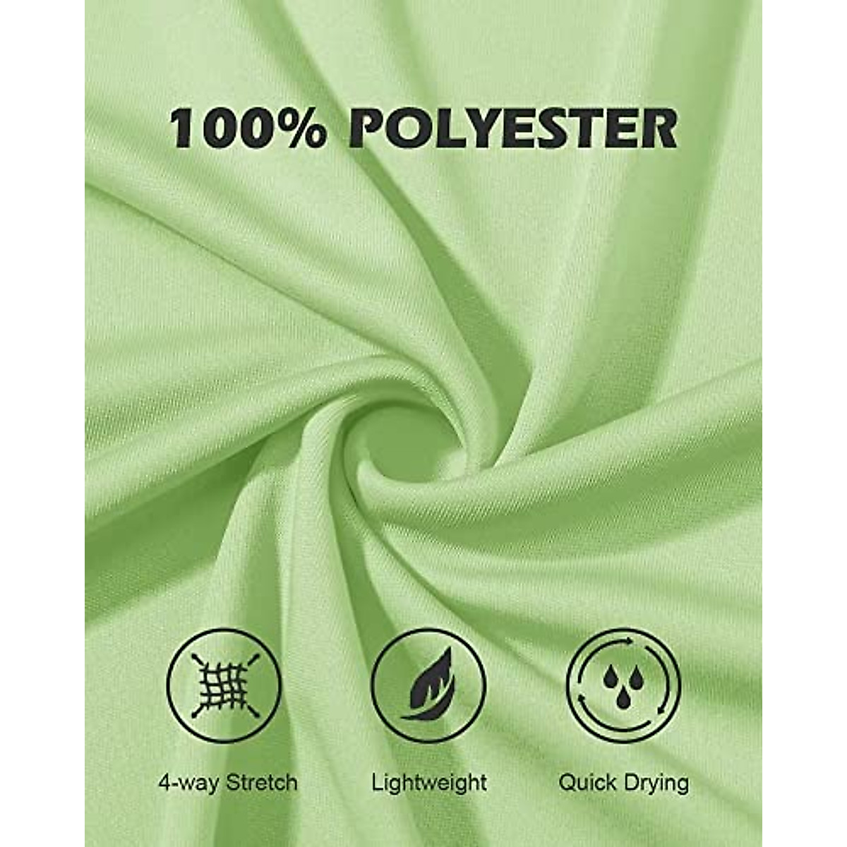 Boladeci Swim Shirts for Men UPF 50+ Sun Protection UV Shirts Long Sleeve Summer Clothing SPF Beach Swimming Tee Tops Rash Guard Light Green 2XL