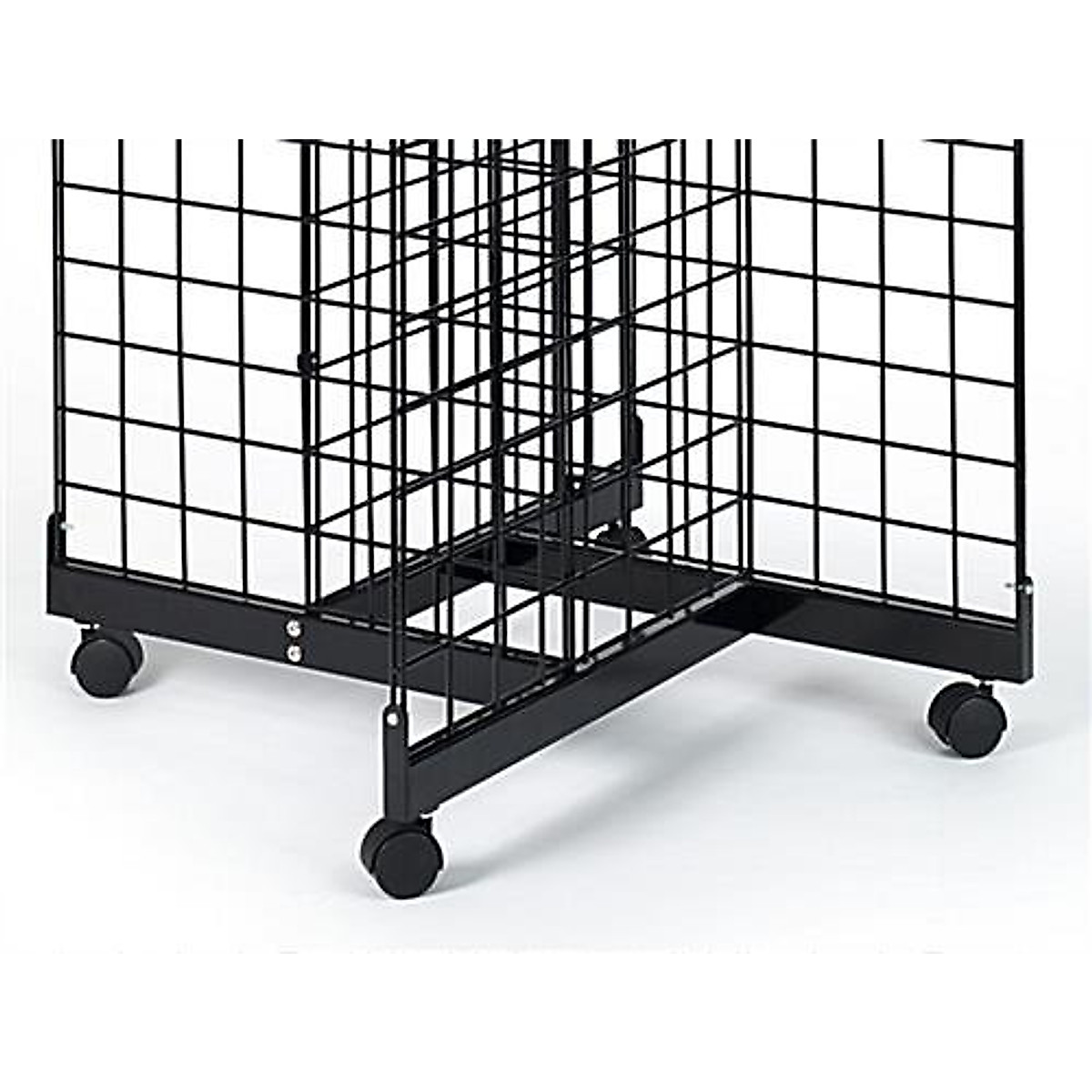 Only Garment Racks #1946B(1) + #1900B(4) + #1904B(12) Black 4-Way Grid Tower Display