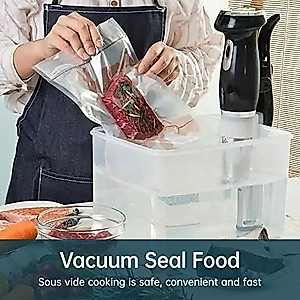 SEATAO 6” X 10” 300 Count Vacuum Sealer Bags，precut Pint, Ideal for Food Saver, BPA Free, Commercial Grade, Great for Storage, Meal Prep and Sous Vide