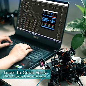 Adeept RaspClaws Hexapod Spider Robot Kit for Raspberry Pi 4 3 Model B+ B, STEAM Crawling Robot, OpenCV Target Tracking, Video Transmission, Raspberry Pi Robot with PDF Manual