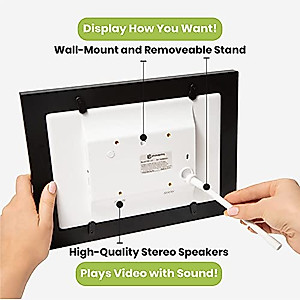 PhotoSpring 10in WiFi Digital Picture Frame, Family Can Send Photos from Anywhere via Email, App, or Web, Easy Touchscreen Setup, 1280x800 Display, Plays Videos, White