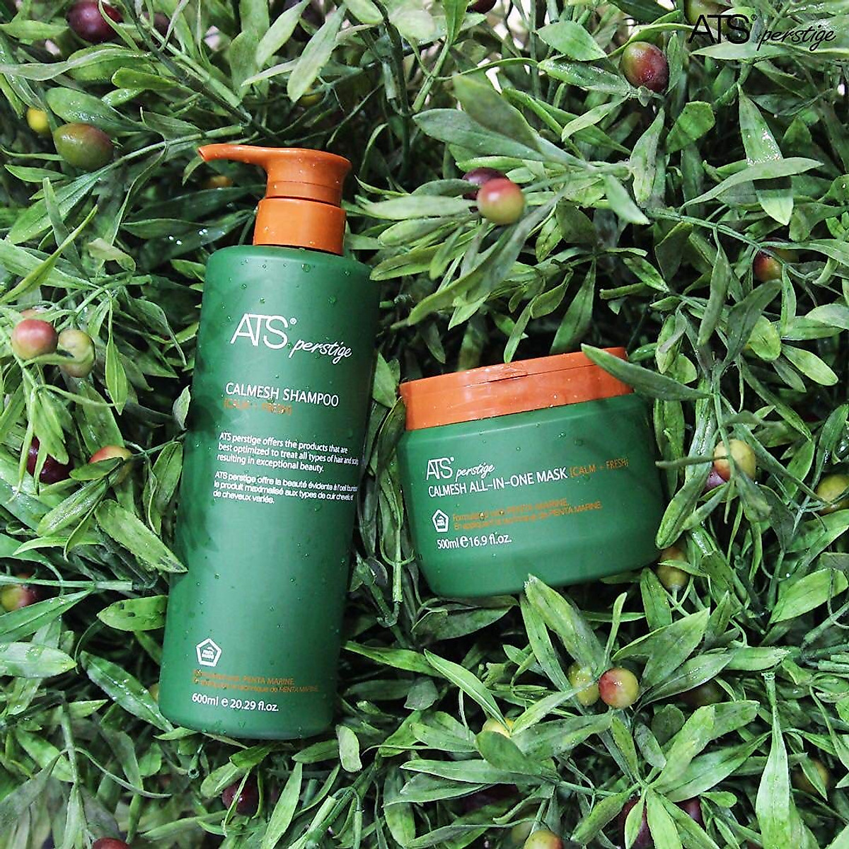 ATS Perstige Calmesh Shampoo - 600ML, Organic Aloe and Soothing Silicone Free Shampoo