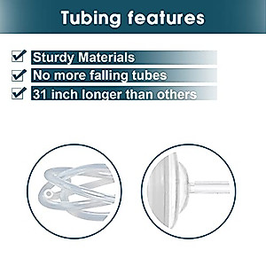 Replacement Tubing for Spectra S2 S1 9 Plus Avent Electric, BPA Free Replace Spectra Tubing Avent Tubing Motif Tubing lansinoh Tubing Ameda Tubing Made by Begical(Not Original Spectra S2 Accessories)