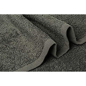 Cotton Bath Towels Set Grey 22" x 44" Pack of 6 Ultra Soft 100% Cotton Bath Towel Charcoal Grey Highly Absorbent Daily Usage Bath Towel Ideal for Pool Home Gym Spa Hotel