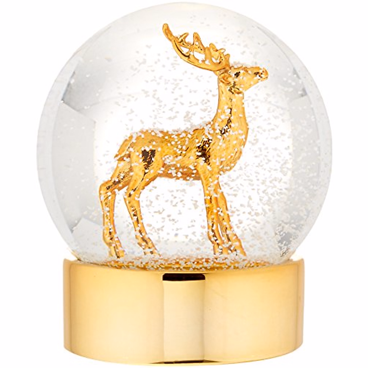 Lenox Holidays Reindeer Golden Snowglobe, Gold