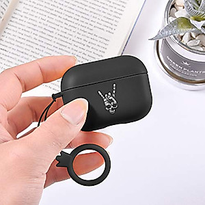 LuGeKe Case for Airpods Pro with Keychain,Cool Skull Patterned Case with Protective Soft TPU,Shockproof Cover for Girls Boys Kids Women Men (Novel Skull,Support Wireless Charge)