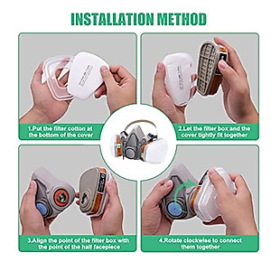 30PCS 5N11 Filter - ANUNU 6001 Filter for 6200, 6800, 6000, 7501, 7502 Series Respirator, Particulate Filter Cotton Against Paint Spray Epoxy Resin Welding Dust