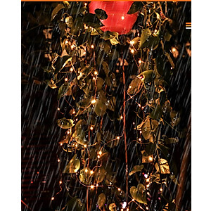 MAOGOO 2 Pack Solar Light String, Solar Copper Wire Light String 33 Feet 100 Led Small Lights,Starry Sky Outdoor Waterproof, Suitable for Home, Garden, Terrace, Wedding and Party (Warm White)