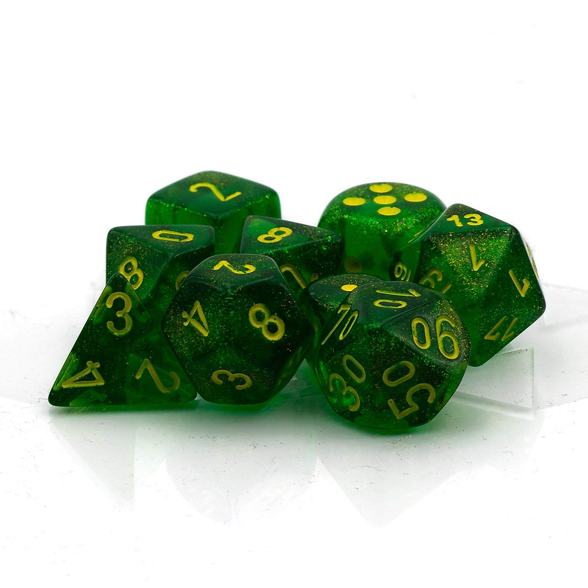 Chessex Borealis: 7Pc Maple Green/Yellow