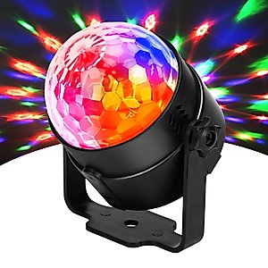 JYX Disco Light, Sound Activated Party Light, Magic Strobe Light RGB LED 7 Modes Disco Ball for Home Parties and Wedding Show