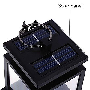 2PCS Solar LED Outdoor Flashing Candle Lantern Outdoor Light Home Garden Decoration Light Warm Flame Flashing Tea Light