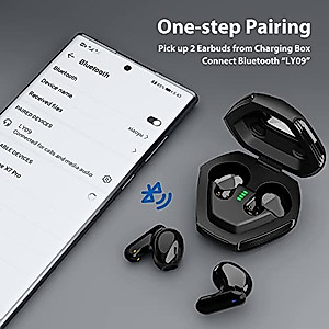 ACAGET Wireless Earbuds, Bluetooth Headphone for Samsung S23 Plus Galaxy S22 Ultra S21 FE A53 Touch Control Stereo Earphone with Mic Headset for Apple iPhone 14 Pro Max 13 12 11 XR Pixel 7 6 iPad Pro