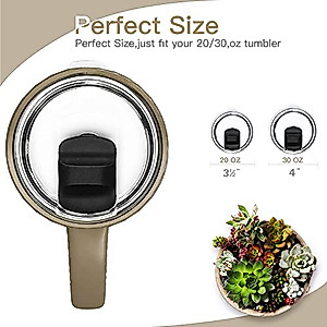 Magnetic Tumbler Lid - Fits 20 oz Tumbler Lid, Replacement Lids Compatible for YETI 20 oz Tumbler, 10/24 oz Mug and 10 oz Lowball- Replacement Magnetic Slider/Cover (20 Ounce, 2Pcs Black)