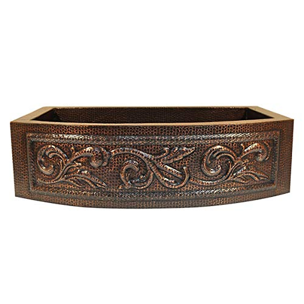 Copper Farmhouse Round Apron Kitchen Sink with Design