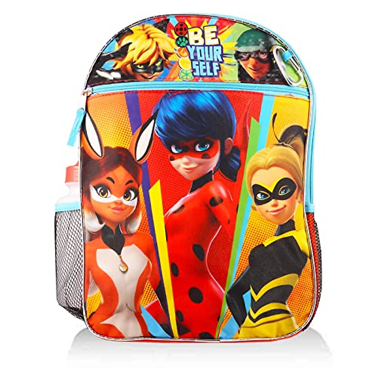 Miraculous Ladybug Backpack and Lunch Box Set - Bundle with Miraculous Ladybug School Bag, Insulated Lunch Bag, Water Bottle, and More (Miraculous Ladybug School Supplies)