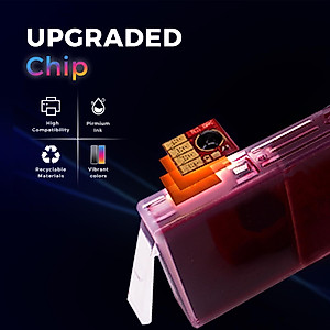 HOTCOLOR 564XL Photo Black Ink Cartridge Replacement for HP564XL Ink Cartridges for hp 564xl inkCB322WN for HP Photosmart 7520 c309g 7510 7525 b210e Printer(3 Small/Thin PBK, 3Pack)