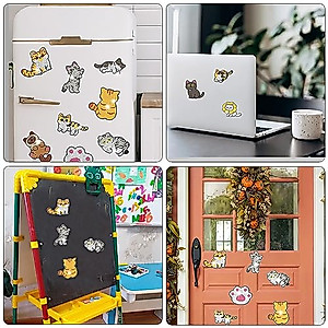 Vcekract 12 PCS Diamond Painting Refrigerator Magnets, Cat Diamond Painting Kits for Adults, Diamond Art Kits for Home Decor, Small Diamond Art Crafts