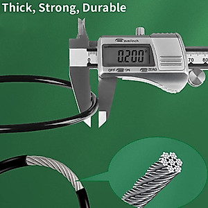 AICWIOO Trash Can Lid Lock, Garbage Can Locks for Animals Stop from Rummaging Universal Lid Lock for Outdoor Trash Bins Durable Rubber Coated Braided Wire Rope Stainless Steel Hasps(2 Pack)