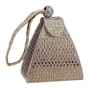 Simhoa Fashion Clutch Purse, Handbag, Evening Bag for Women, Tote for Cocktail Party Female Bridal, Aureate