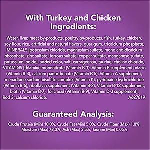 Purina Friskies Pate Wet Cat Food, Tasty Treasures With Liver, Turkey & Chicken - (24) 5.5 oz. Cans