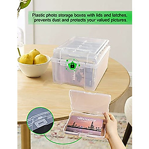 Tnqhuq Photo Storage Box Photo Storage Boxes for 4x6 Pictures Photo Organizer Task Boxes for Special Education Seed Storage Craft Keeper