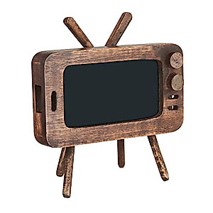 Cell Phone Stand | Universal Mobile Holder Stand for Office Desk | Cute Wooden Phone Stand | TV Shaped Wood Cell Phone Stand | Unique Wood Phone Desk Nightstand To Enjoy Watching Videos Songs Movies