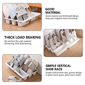 STOBAZA 2Pcs storage shoe tray shoe storage rack Entryway vertical shoe rack closet shoe rack Door Shoe stand shoes organizer rack cabinet storage shelf Shoe Shelf Finishing tray pp porch