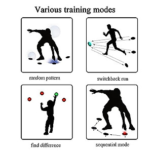 DMOYS Reaction Training Light, Agile Reaction Speed Training Kit, Multi-Mode Remote Control, for Physiotherapy, Coaches, Gyms, Physical Training, Hand-Eye Coordination Training