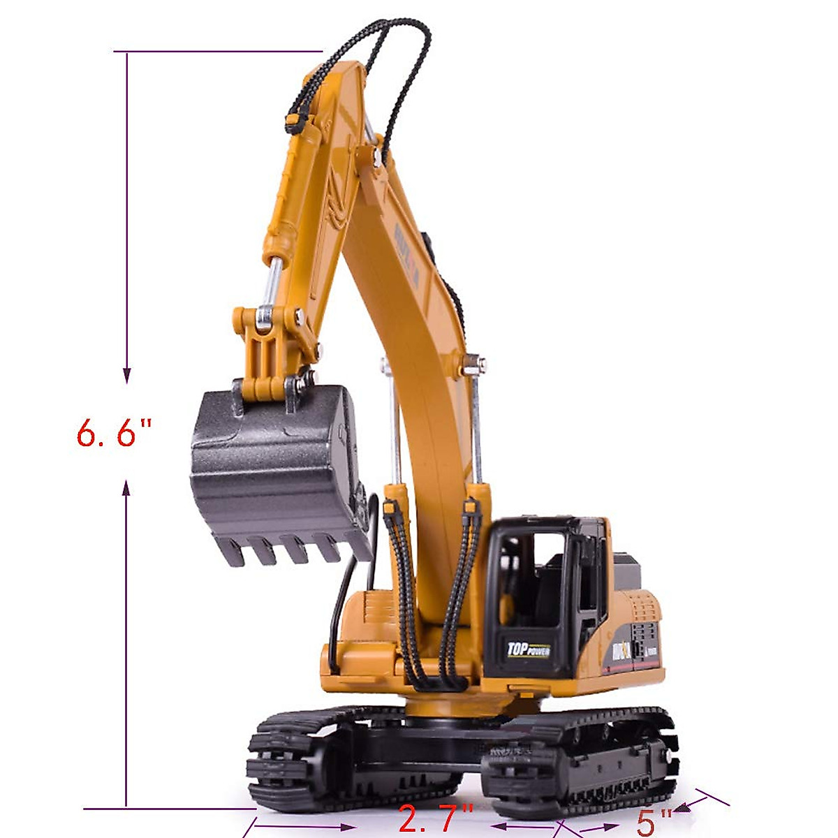 Ailejia Alloy Excavator Construction Truck Toy Tractor Boy Toy Manual Excavator Metal Construction Equipment Models
