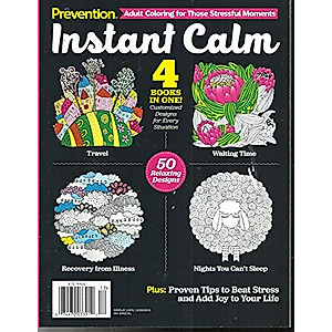 PREVENTION INSTANT CALM ADULT COLORING FOR THOSE STRESSFUL MOMENTS ISSUE,2016