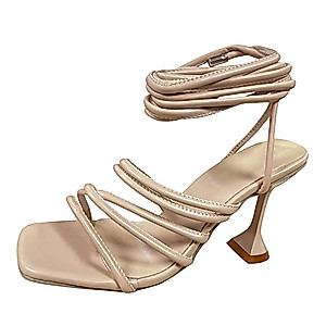 Womens Sandals Size 9W,Sandals for Women Casual Summer Leather Ring Toe Slippers Flat Heel Outdoor Beach Sandals Flip Flops Fashion Shoes