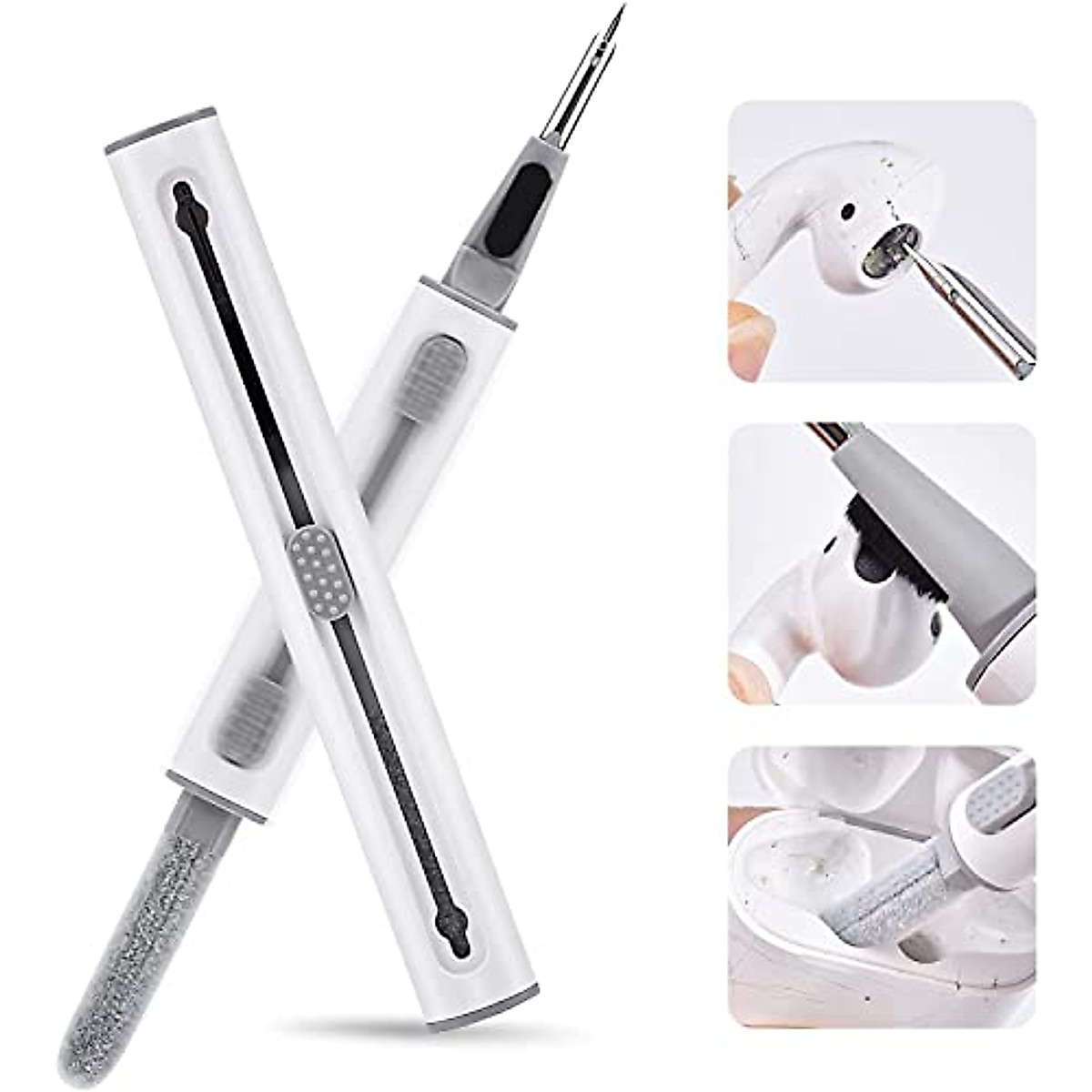 Earbuds Cleaning Pen 3 in 1 Portable Multi-Function Cleaner for Earphones, Mobile Phone, Computer and Camera
