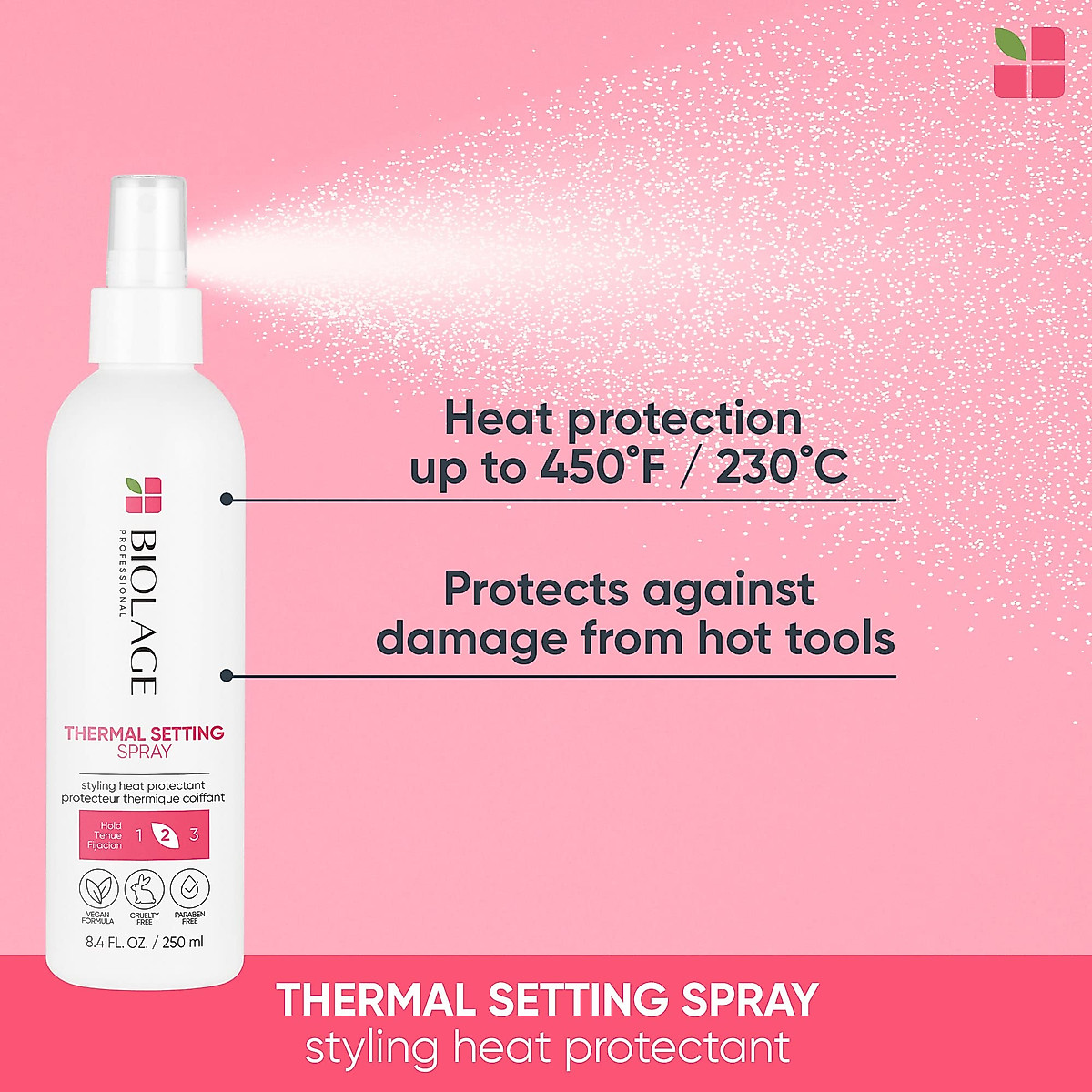 Biolage Thermal Active Spray | Heat Styling Treatment Adds Body & Volume | Paraben-Free | Vegan | 8.4 Fl Oz