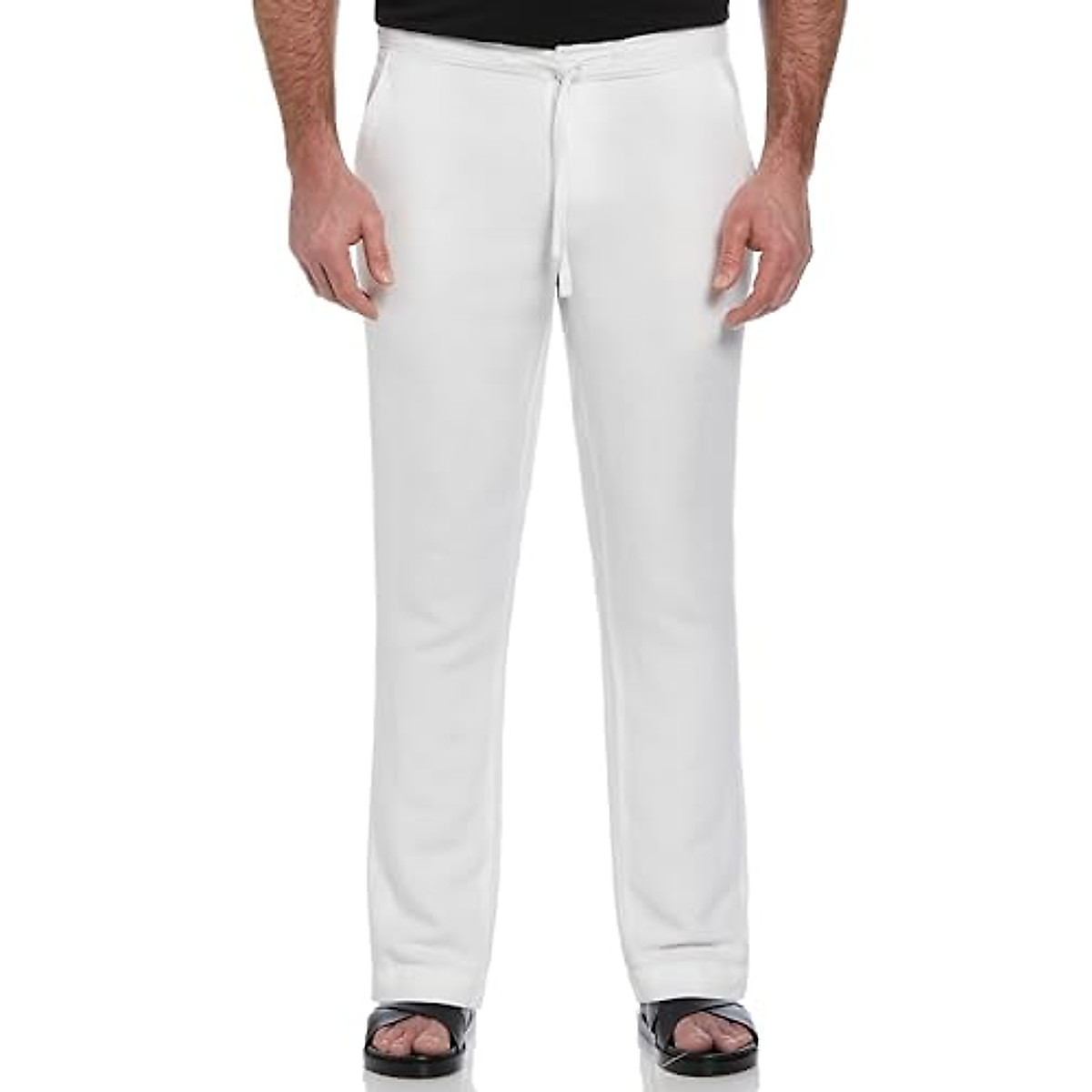Cubavera Men's Linen-Blend Pants with Drawstring (Size Small-5X Big & Tall), Brilliant White, 2X/30 Inseam