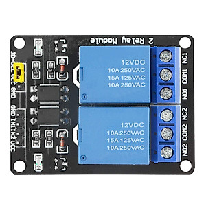 WMYCONGCONG 5 PCS 2 Channel 12V Relay Module with Optocoupler Low Level Trigger Expansion Board for Raspberry Pi Arduino Use