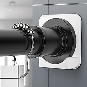 Shower Rod Holders for Wall, Adhesive Shower Curtain Rod Holder No Drilling, 2 Pack Waterproof Shower Rod Mount Retainer for Wall