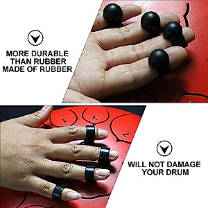 MILISTEN 8pcs Tongue Drum Finger Pick Silicone Knocking Finger Picks Cover for Tongue Drum Drumstick Holders Finger Tool for Percussion Instrument