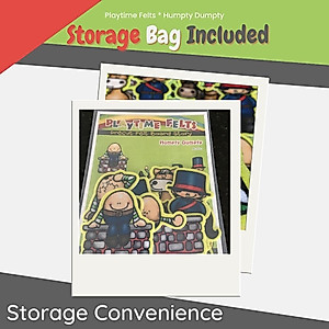 Humpty Dumpty Nursery Rhyme Felt Figures | 8 Adorable Felt Board Pieces for Flannel Board. Perfect for Toddlers, Preschool and Kindergarten - Reusable Felt Board Stories