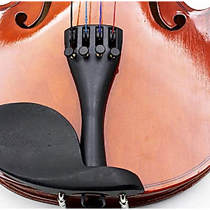 Xiaoyztan 1/2 Violin Tailpiece, Aluminum Alloy Violin Black Tail Piece Built with 4 Pcs Fine Tuners