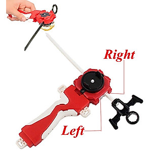 Bay Burst Battling Top Blades Evolution Turbo God Bey Red Lr Launcher Grip Kit Starter Set B-148 Booster Heaven Pegasus.10P.Lw Sen Attack Gyro Bey Battle Gaming Tops Novelty Spinning Toy Gift for Boys