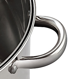 Cook N Home 16 Quart Stockpot with Lid, Stainless Steel and Stockpot Sauce Pot Induction Pot With Lid Professional Stainless Steel 12 Quart