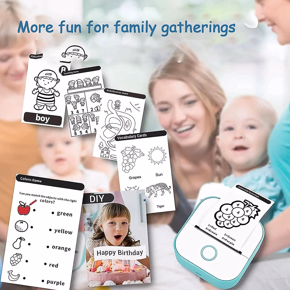 Print Pod, Print Pods Mini Printer,Printpod - Mini Pocket Printer,Fast Printing Portable Mini Thermal Printer,Wireless Bluetooth Inkless Printer Sticker Printer&Printing Paper (Pink)