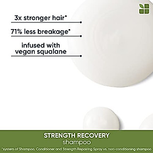 BIOLAGE Strength Recovery Shampoo | Gently Cleanses & Reduces Breakage | For Damaged & Sensitized Hair Types | Vegan | Cruelty-Free | Valentines Day Gift For Her