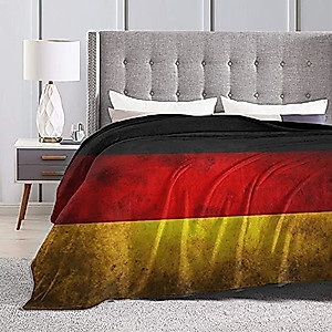 Gffdrings German Flag Fleece Blanket Bed Linen Sofa Blankets Throw Size 50"X40" for Yoga Mats