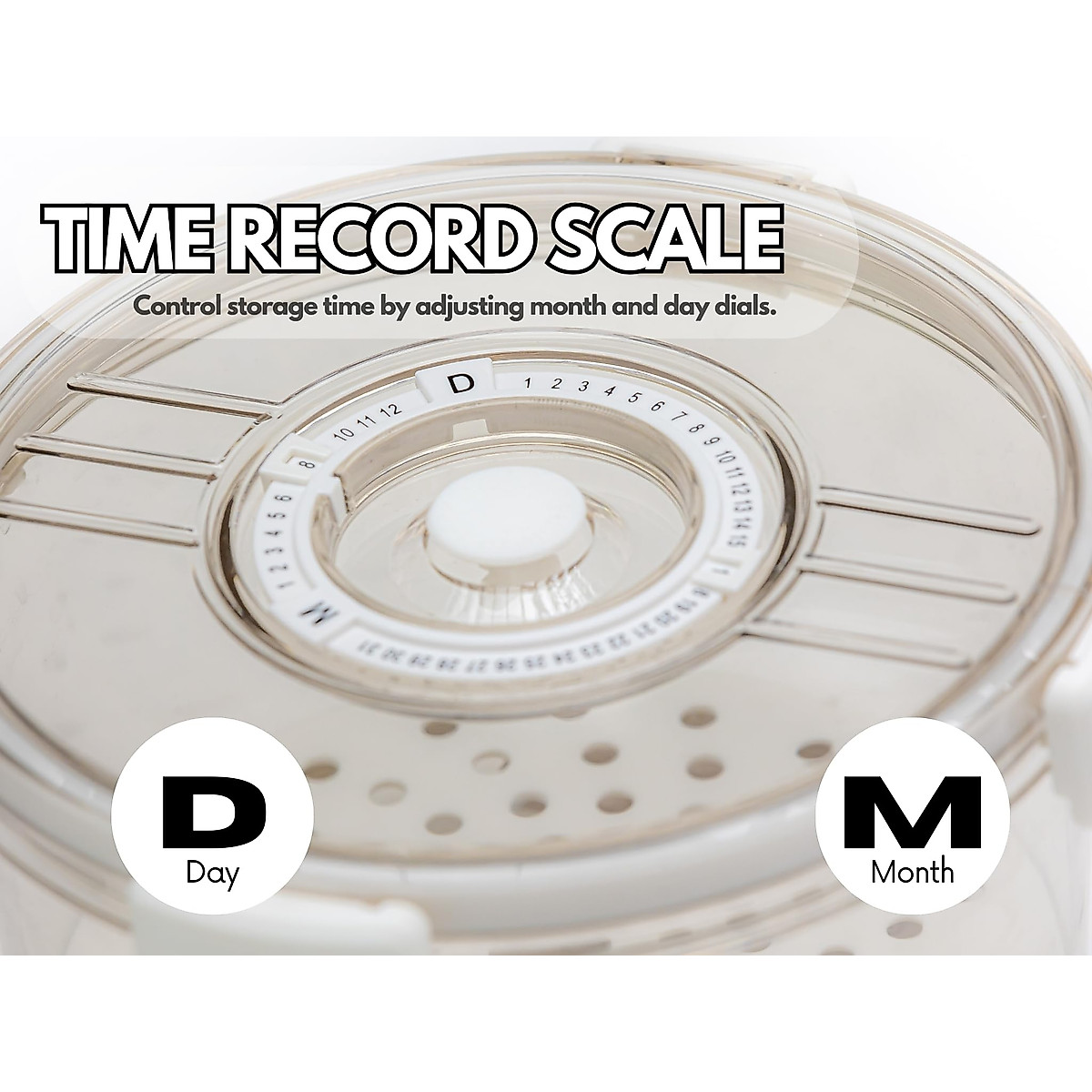 NEBQUINETTI Lettuce Keeper for Refrigerator with Lids 3-Piece Set Date Chronograph Airtight BPA-Free Removable Drain Tray and Air Vents