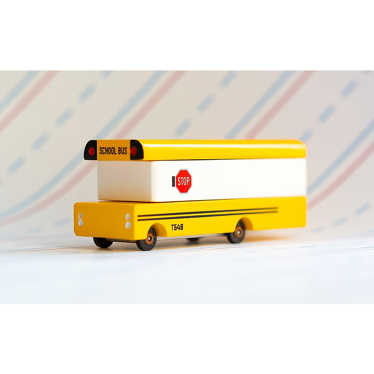 Candylab Toys - CANDYCAR® World Collection - Premium Handcrafted Wooden Car Toy - School Bus