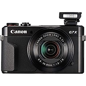 Camera PowerShot G7 X Mark II Digital Camera (Black) Bundle with SanDisk 64GB Memory Card, Full Size Tripod, High Speed Card Reader, Photo Kit (20 Items)
