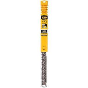 DEWALT SDS Max Bit for Rotary Hammer, 1-Inch x 31-Inch x 36-Inch, 4-Cutter (DW5820), Silver metallic