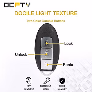 OCPTY 1 X Flip Key Entry Remote Control Key Fob Transmitter Replacement for 02 03 04 05 06 07 08 09 10 11 12 13 14 15 16 for Infiniti for Nissan 1.6L 1.8L 2.0L 2.4L 2.5L CWTWB1U415 3 Buttons 315 Mhz