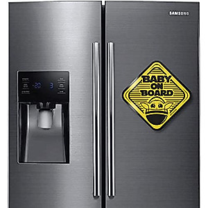 EPIC Goods Cute Baby On Board Magnets [2-Pack] Baby Shower Registry Gift Set - Safety Sign for Car, Truck, Van, Bumper, Laptop, Flask, Water Bottle (Magnets)